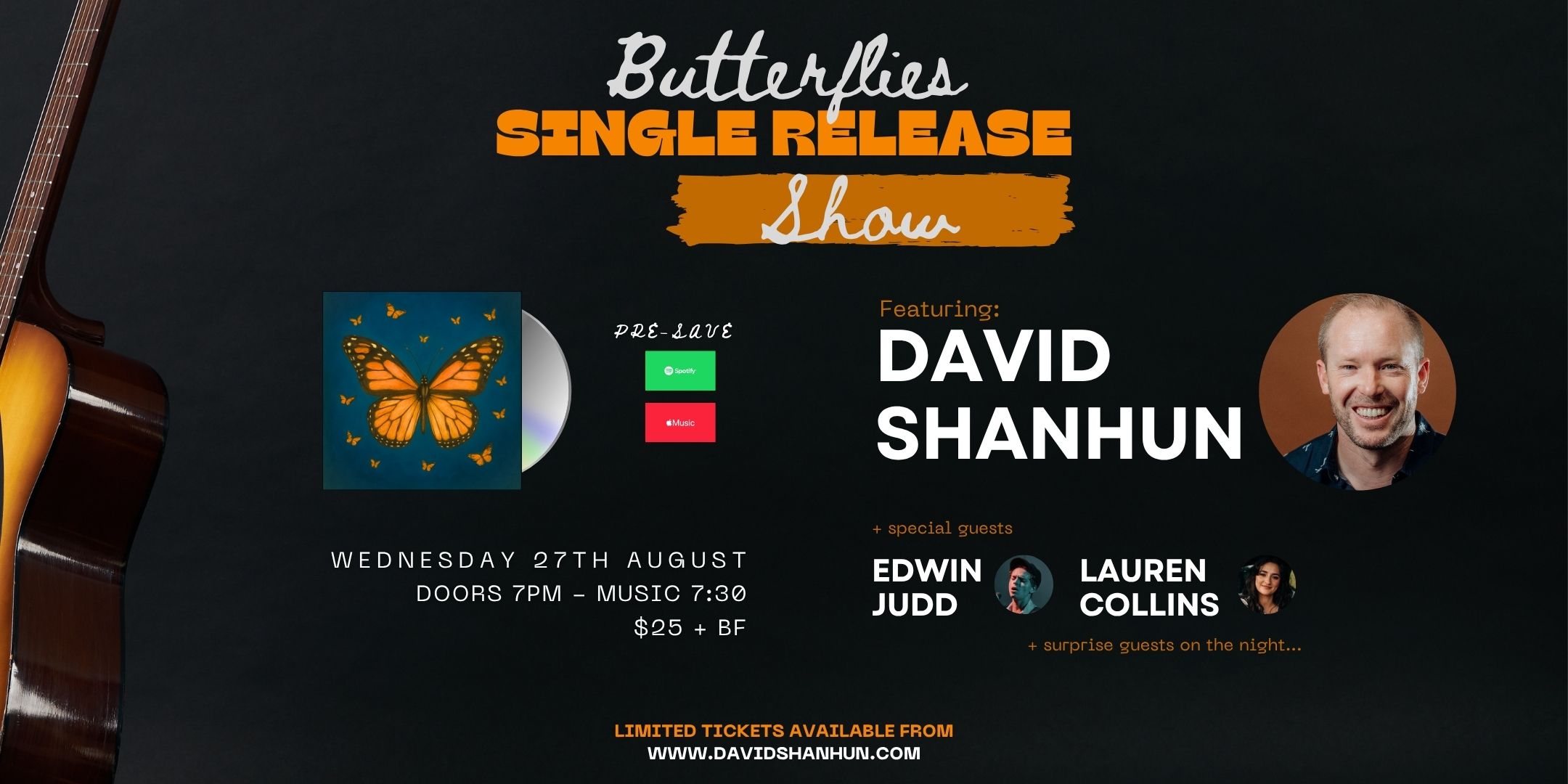 The new single from David Shanhun - Butterflies