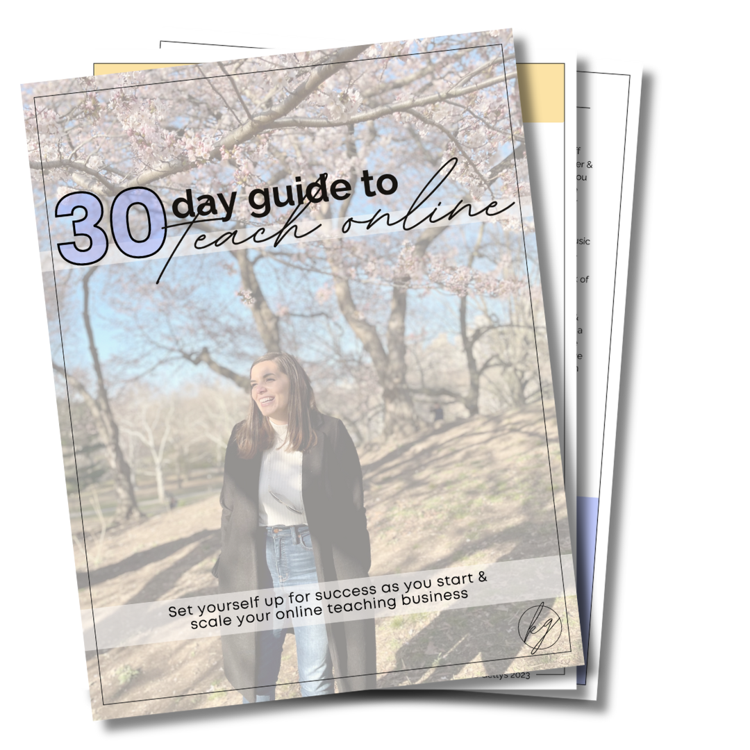30 Day Guide to Teach Online