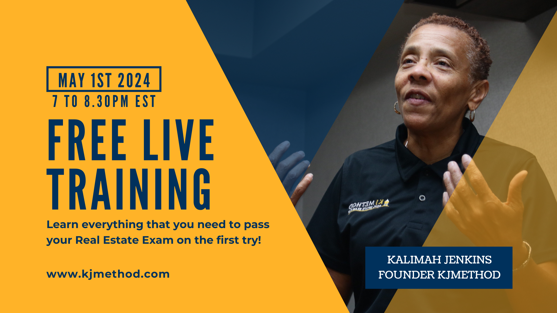 Free Real Estate Exam Prep Live Training with KJ