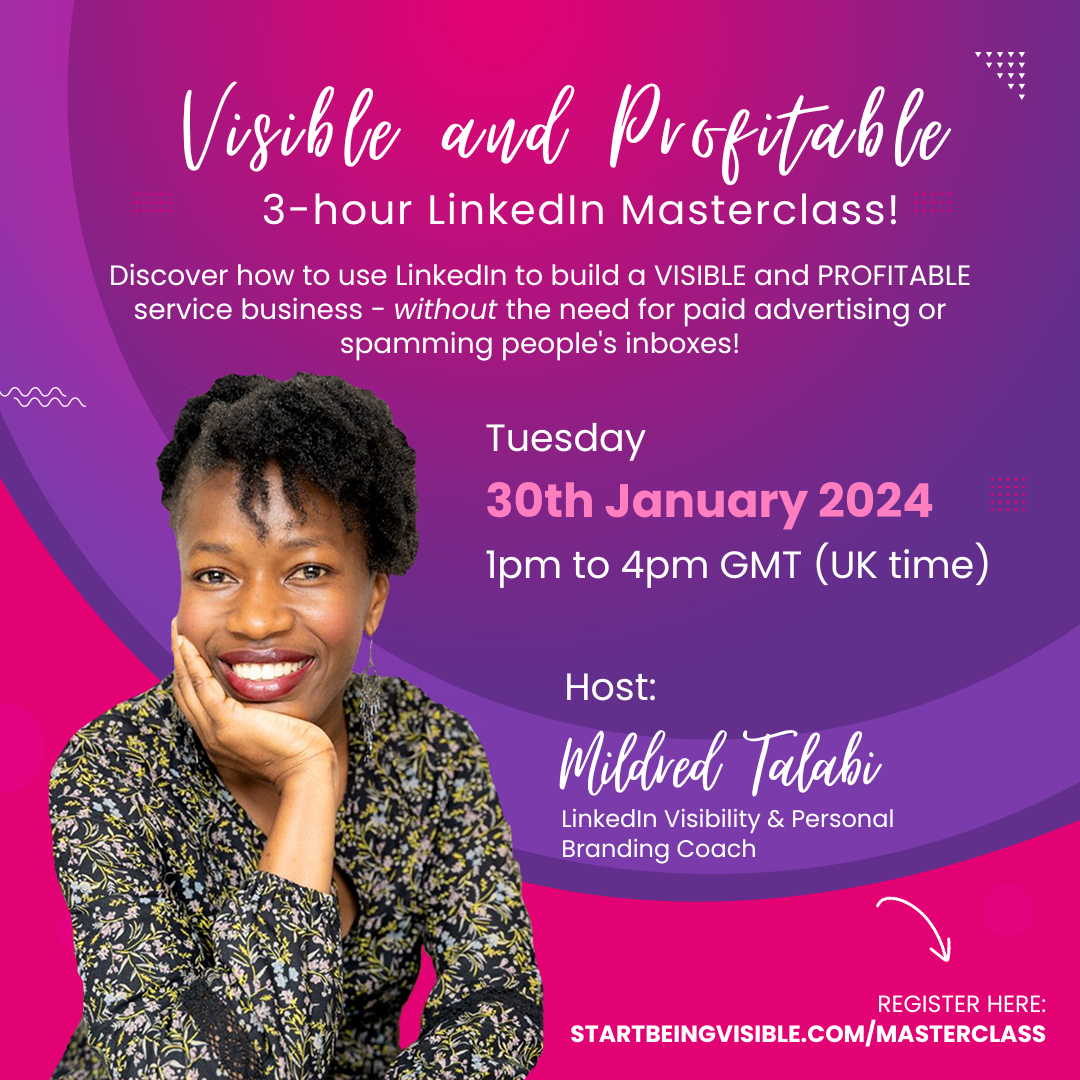Visible and Profitable masterclass