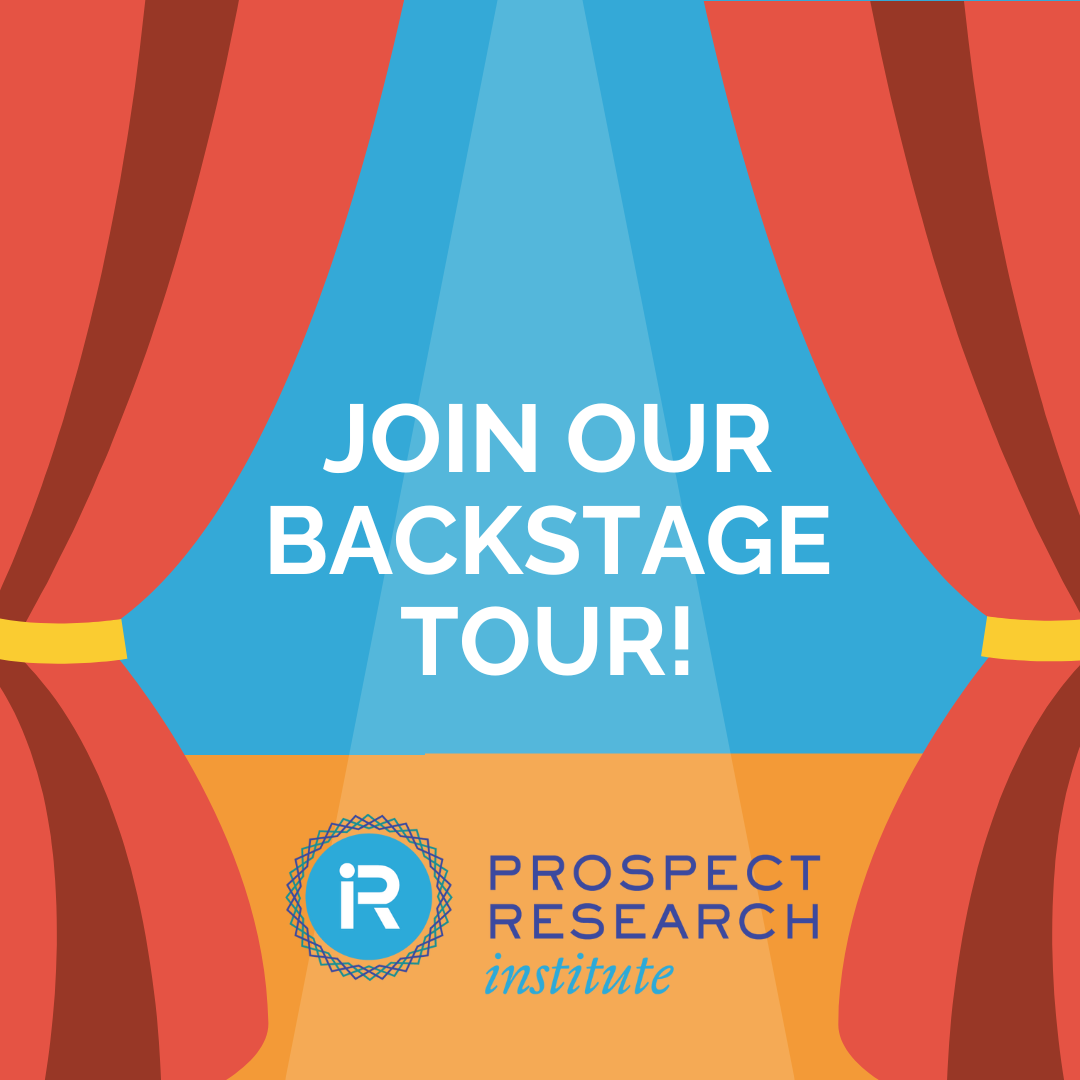 Prospect Research Institute Backstage Tour