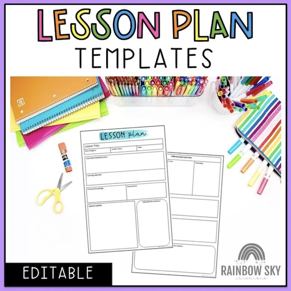 Editable Lesson Plan Templates