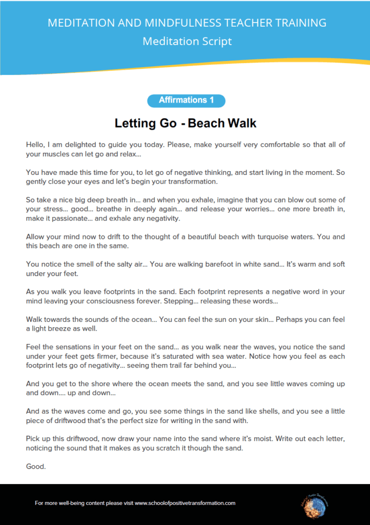 Meditation and Mindfulness Scripts Library