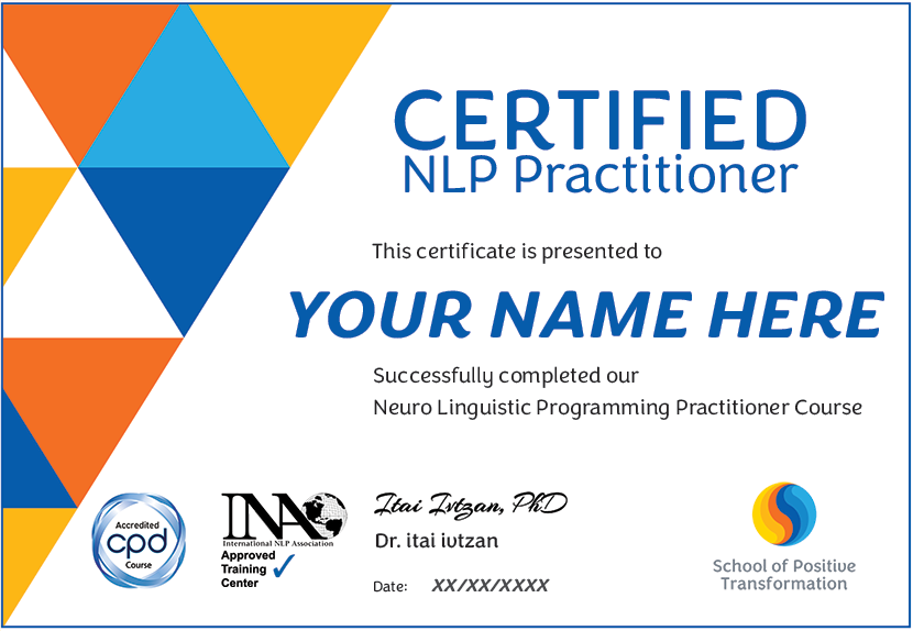 Accredited NLP Practitioner Certificate
