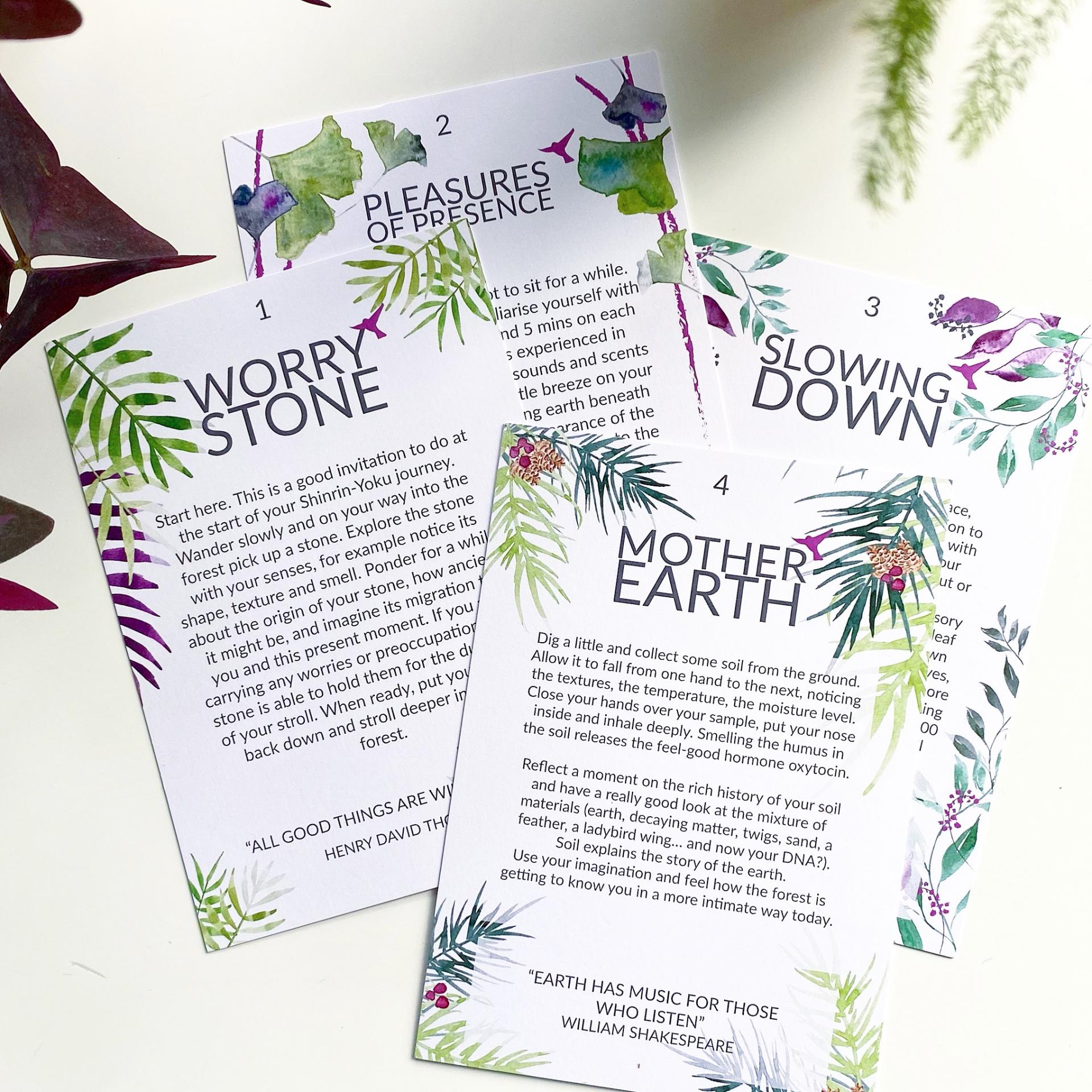 Forest Bathing Cards for Mindfulness in Nature